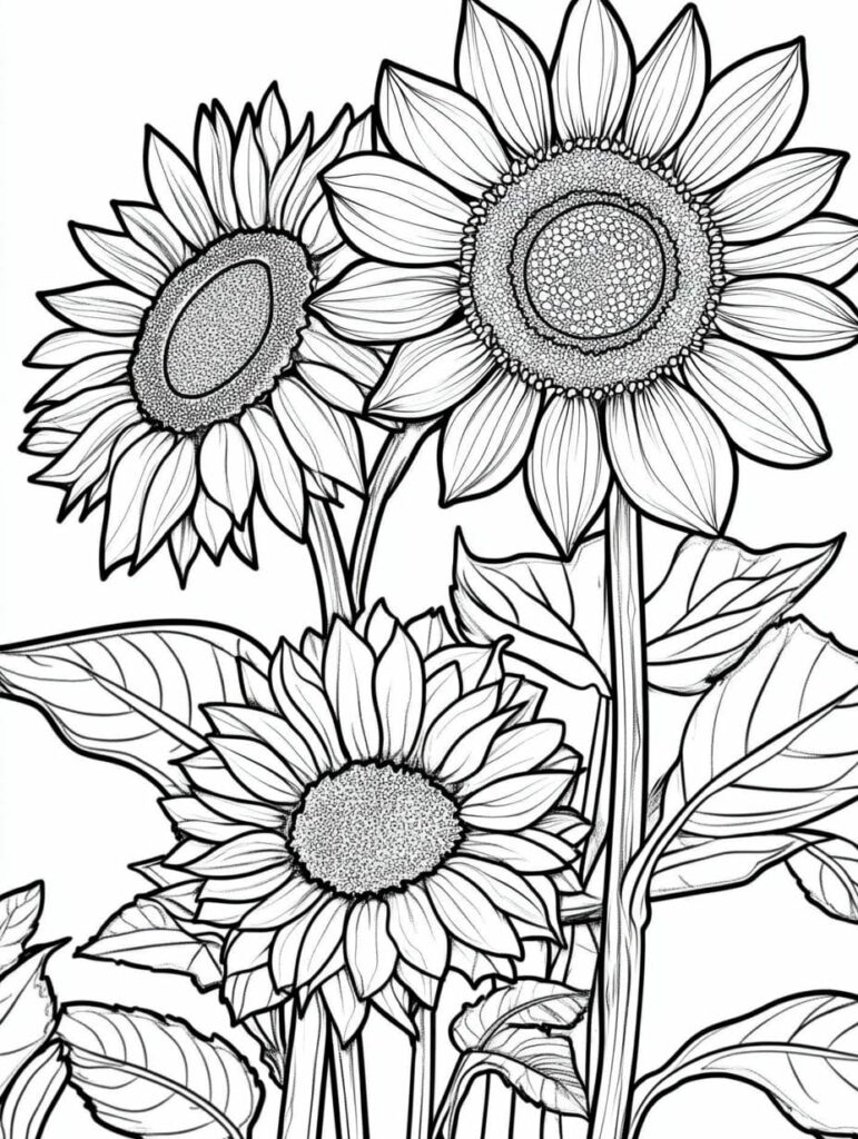 20+ free sunflower coloring pages 🌻🎨 - Coloringpagesforkids.net