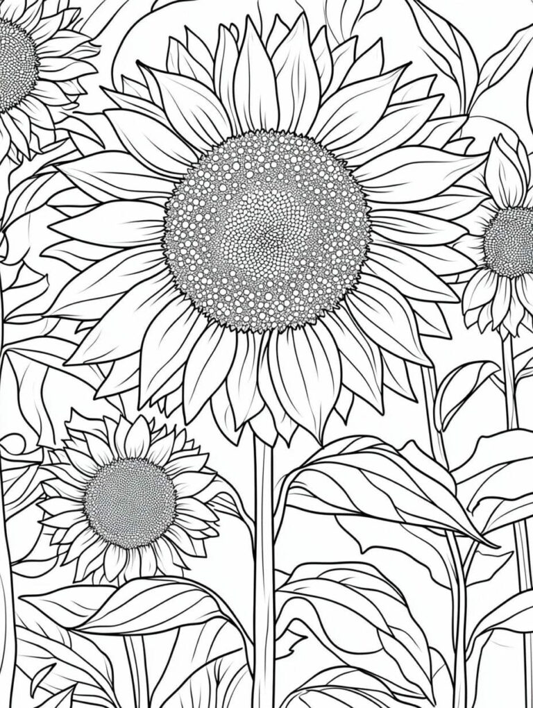 20+ free sunflower coloring pages 🌻🎨 - Coloringpagesforkids.net