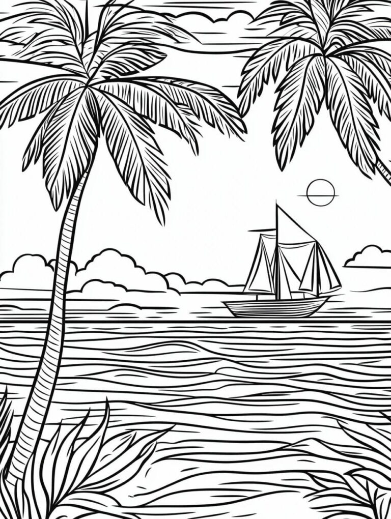 Amazing 30+ beach coloring pages for kids to try 🏖️🖍️ ...