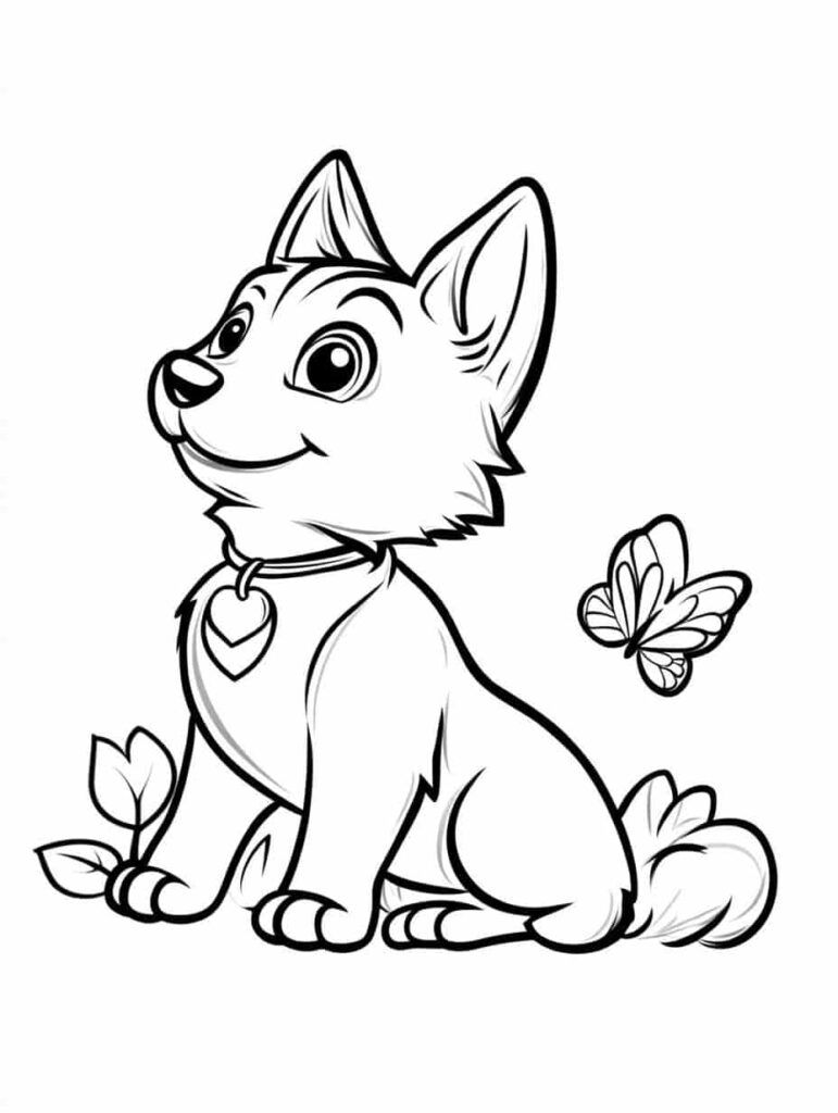 Collection of 30+ printable husky coloring pages - Coloringpagesforkids.net