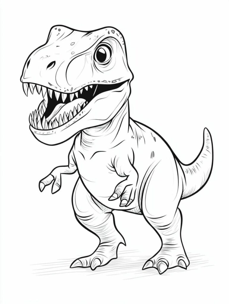 20+ T-Rex dinosaur coloring pages - Coloringpagesforkids.net