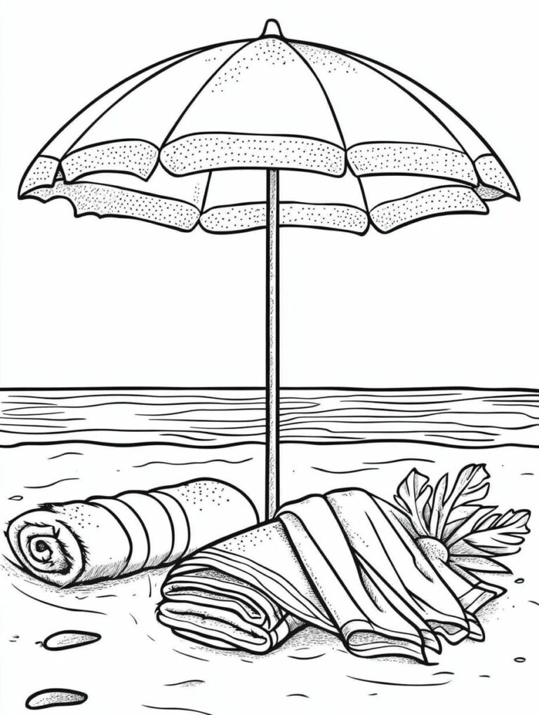 Amazing 30+ beach coloring pages for kids to try 🏖️🖍️ ...