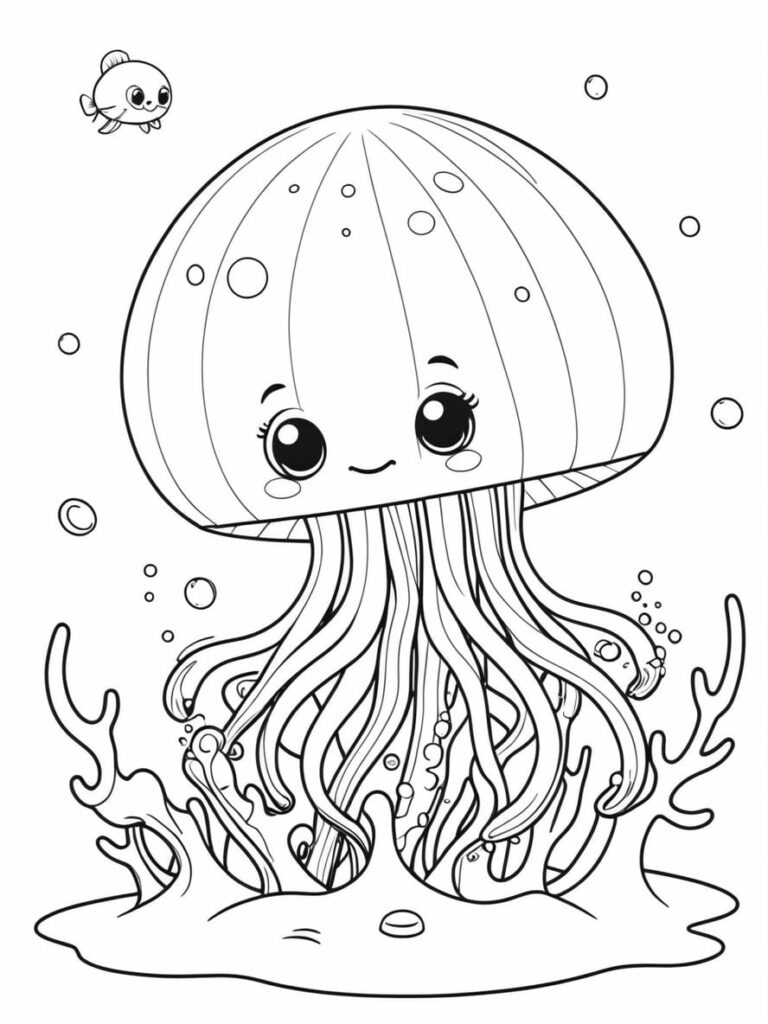 Unveil the magic of jellyfish coloring pages - Coloringpagesforkids.net