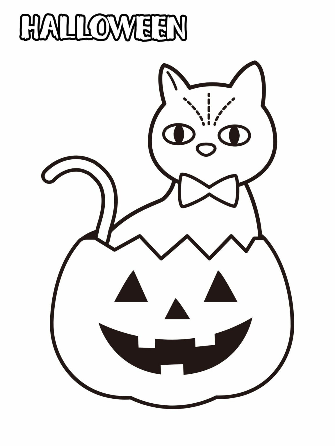 Immerse yourself in 30+ fascinating halloween cat coloring pages ...