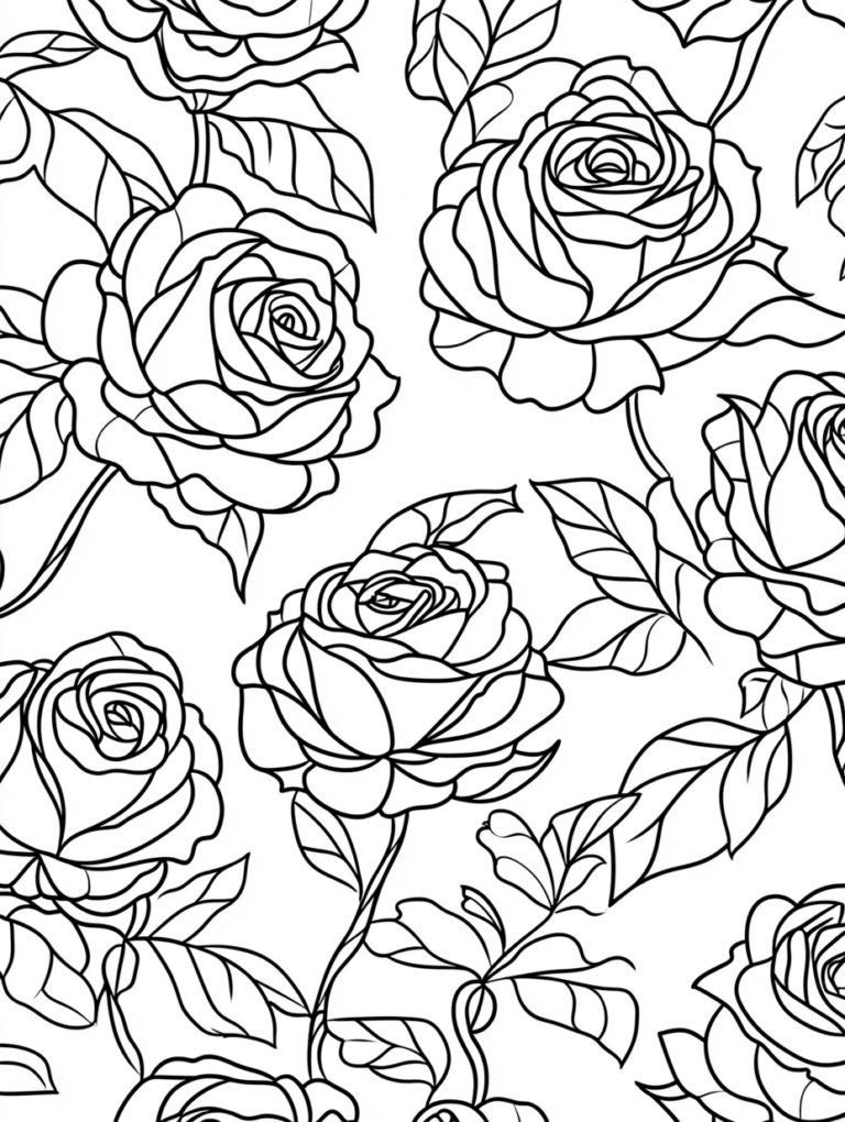 Explore 20+ rose coloring pages 🌹🎨 - Coloringpagesforkids.net