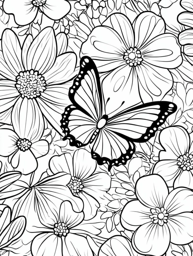 Top 40+ beautiful free butterfly coloring pages to download 🎨🦋 ...