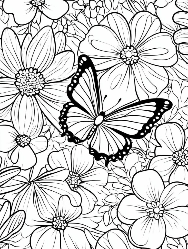 Top 40+ beautiful free butterfly coloring pages to download 🎨🦋 ...