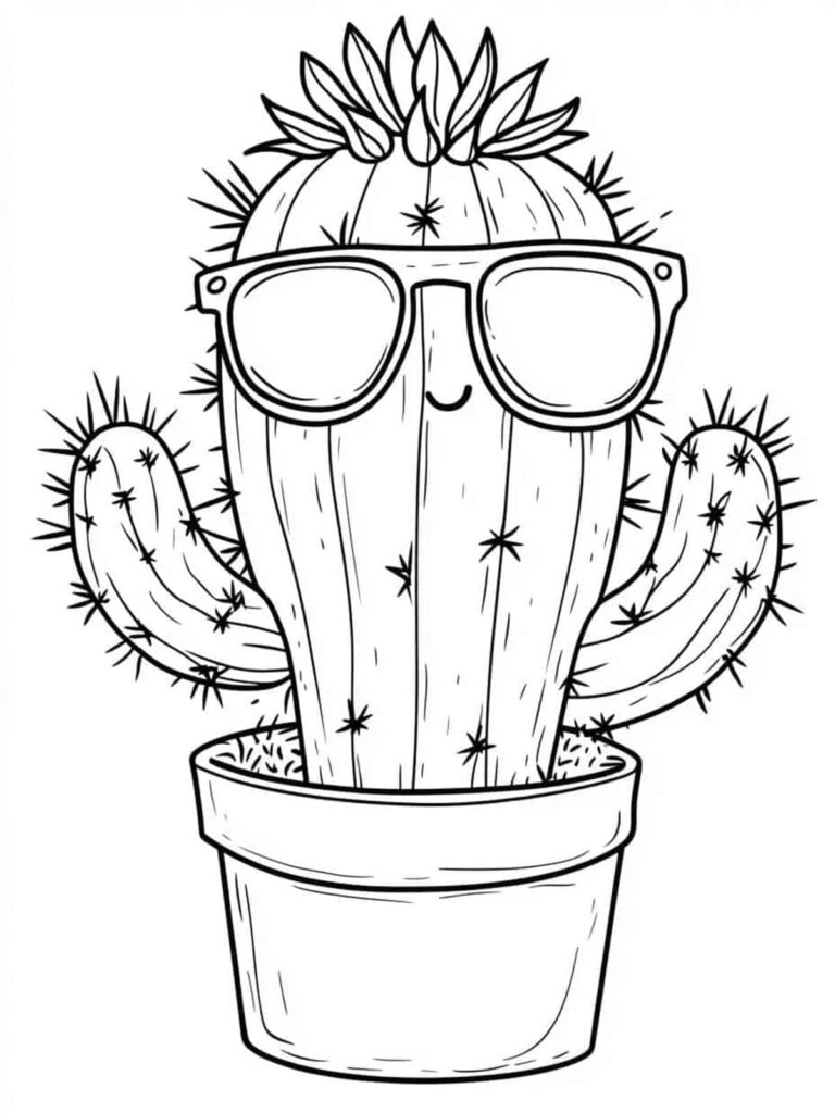 Explore 20+ Strong and Gritty Cactus Coloring Pages 🌵🎨 ...