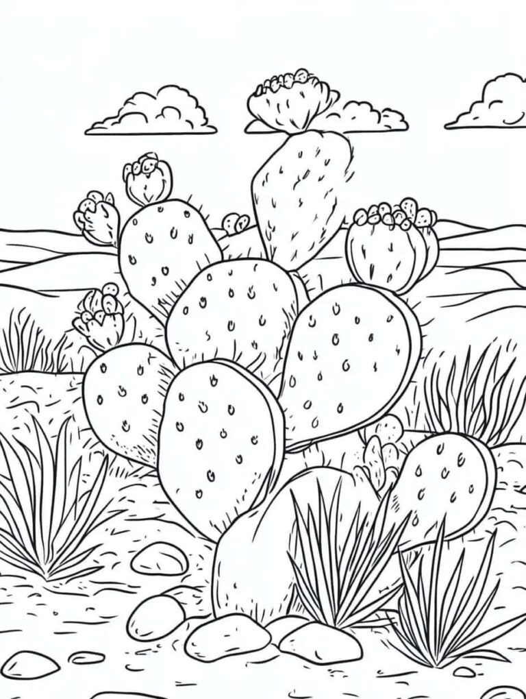 Vivid 20+ Desert Coloring Pages for Kids 🏜️🎨 - Coloringpagesforkids.net