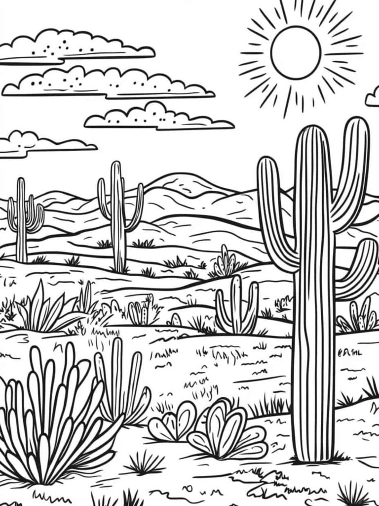 Explore 20+ Strong and Gritty Cactus Coloring Pages 🌵🎨 ...