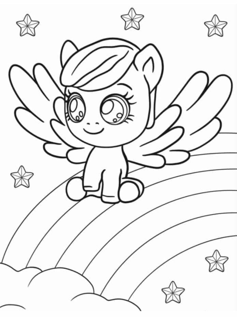 Pony Mewarnai Rainboom Mlp Kolorowanki Untuk Invitaciones Poni Paud ...