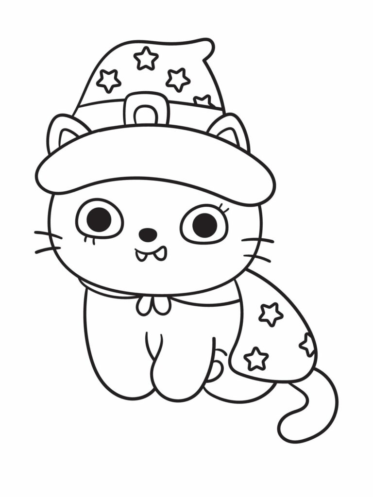 Immerse yourself in 30+ fascinating halloween cat coloring pages ...