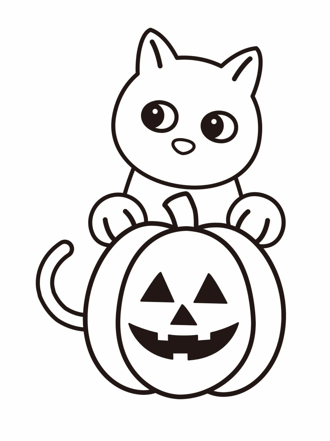 Immerse yourself in 30+ fascinating halloween cat coloring pages ...