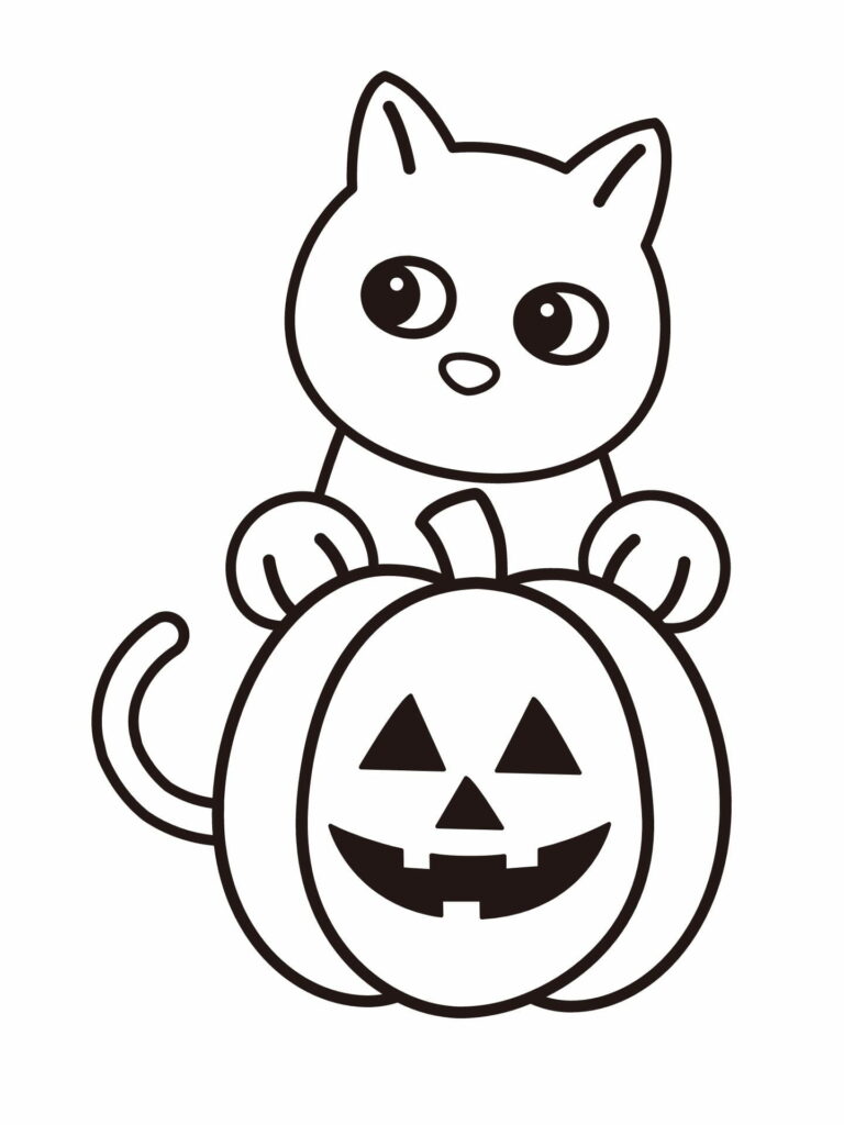 Immerse yourself in 30+ fascinating halloween cat coloring pages ...