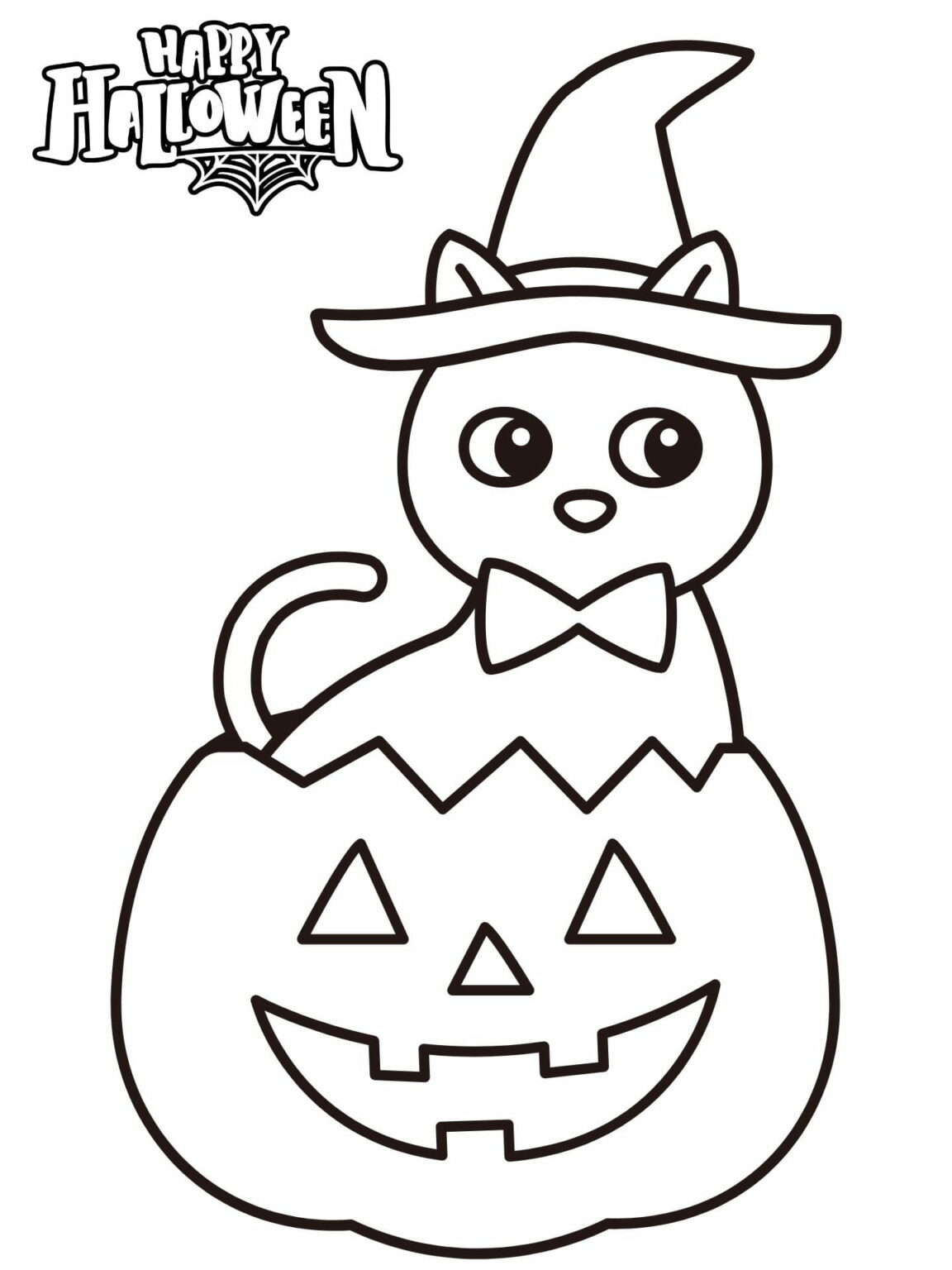 Immerse yourself in 30+ fascinating halloween cat coloring pages ...
