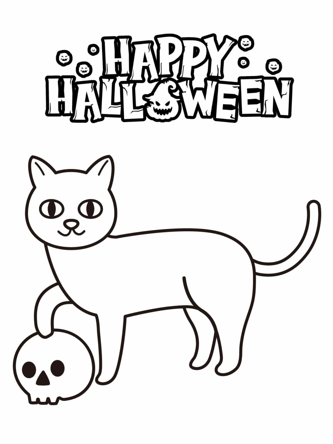 Immerse yourself in 30+ fascinating halloween cat coloring pages ...