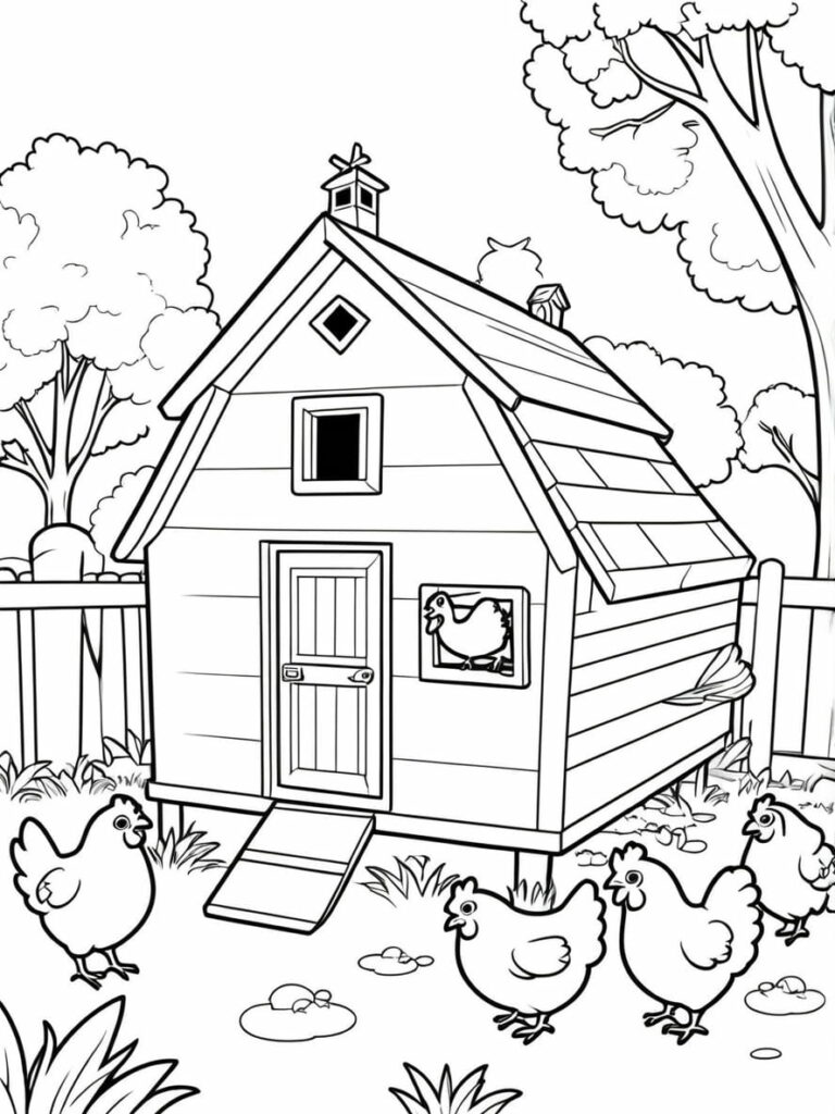 Explore 20+ Chicken Coloring Pages for Kids - Coloringpagesforkids.net
