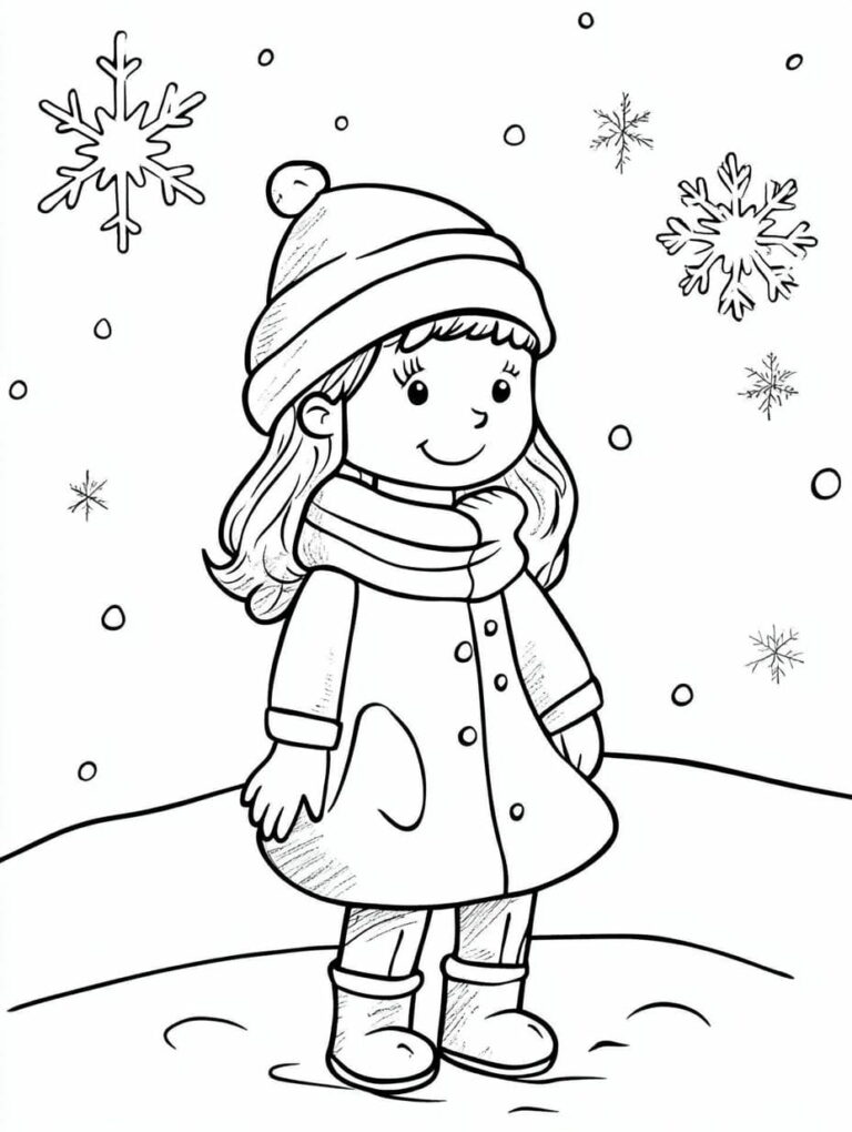 Atractivas páginas para colorear de invierno para niños ️⛄️ ...