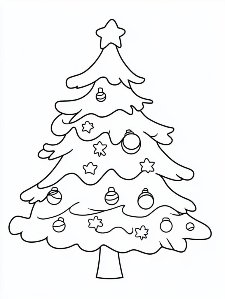 Delightful 40+ Christmas Tree Coloring Pages for Kids ...