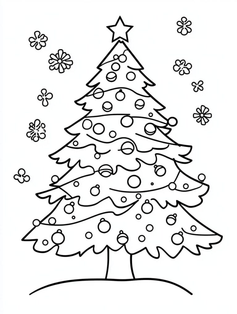 Delightful 40+ Christmas Tree Coloring Pages for Kids ...