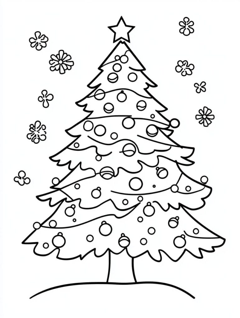 Delightful 40+ Christmas Tree Coloring Pages for Kids ...