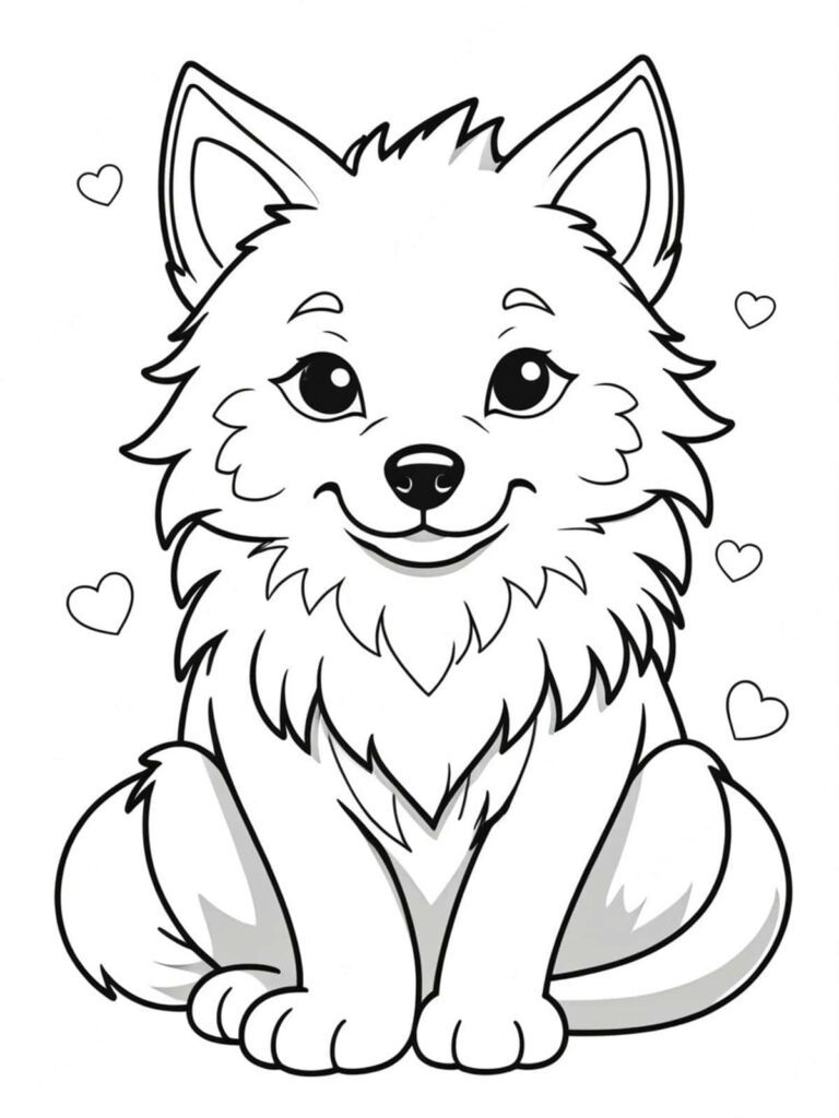 Mais de 30 páginas para colorir de lobos grátis para se divertir 🎨🐺 ...