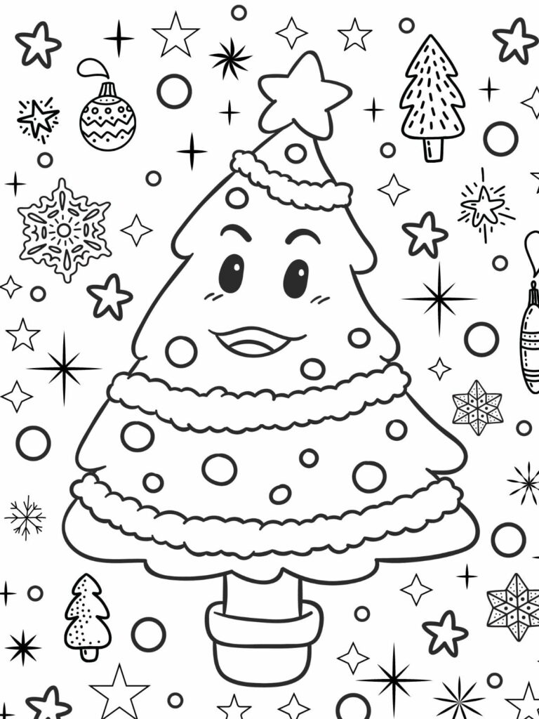 Viac ako 40 úžasných omaľovánok s vianočným stromčekom pre deti ...