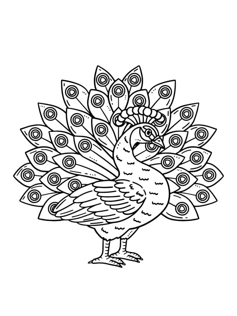 Mis het niet! 30 gratis kleurplaten van pauw om direct te downloaden ...