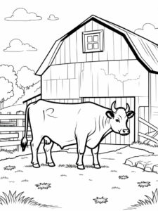 Halaman mewarnai sapi yang menyenangkan untuk anak-anak ...