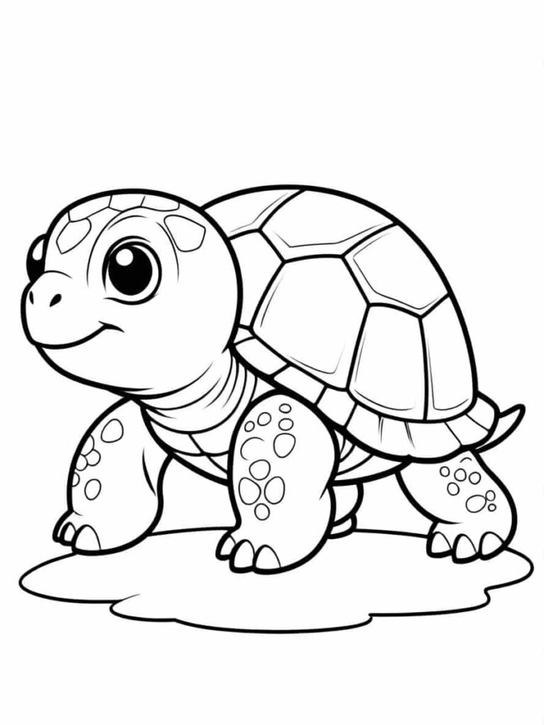 Get greativity with turtle coloring pages - Coloringpagesforkids.net