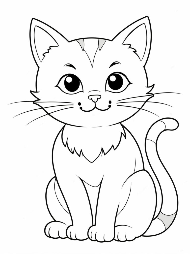 50+ Halaman Mewarnai Kucing Gratis Terbaik untuk Anak-anak 🐱🎨 ...