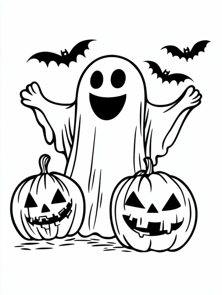 Best ghost coloring pages for halloween to print and enjoy ...