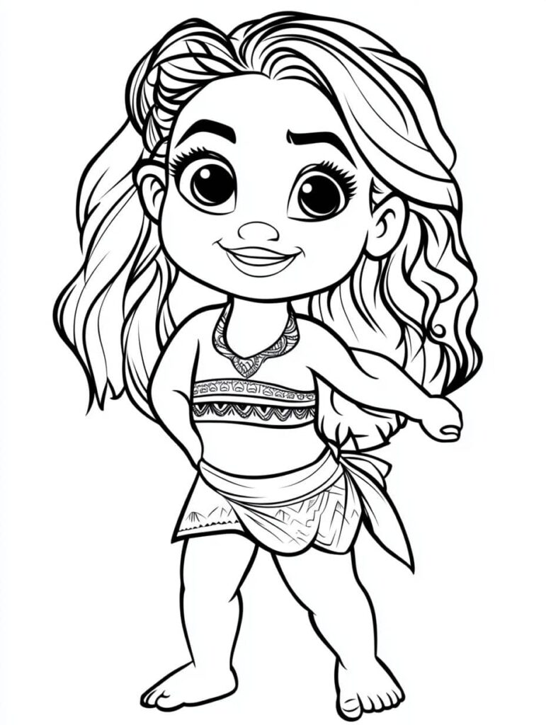 Top 40+ Moana coloring pages for kids 🌊🎨 - Coloringpagesforkids.net