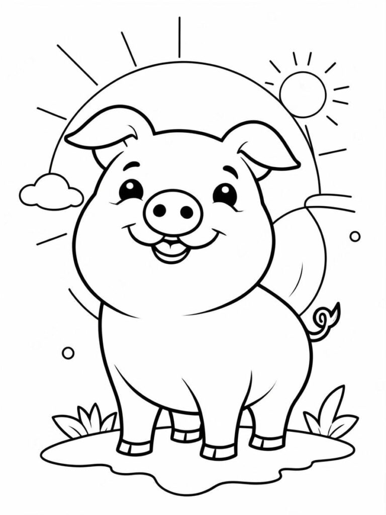 Top pig coloring pages for creative fun - Coloringpagesforkids.net