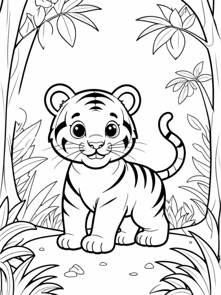 Tiger coloring pages printable will keep kids entertained ...