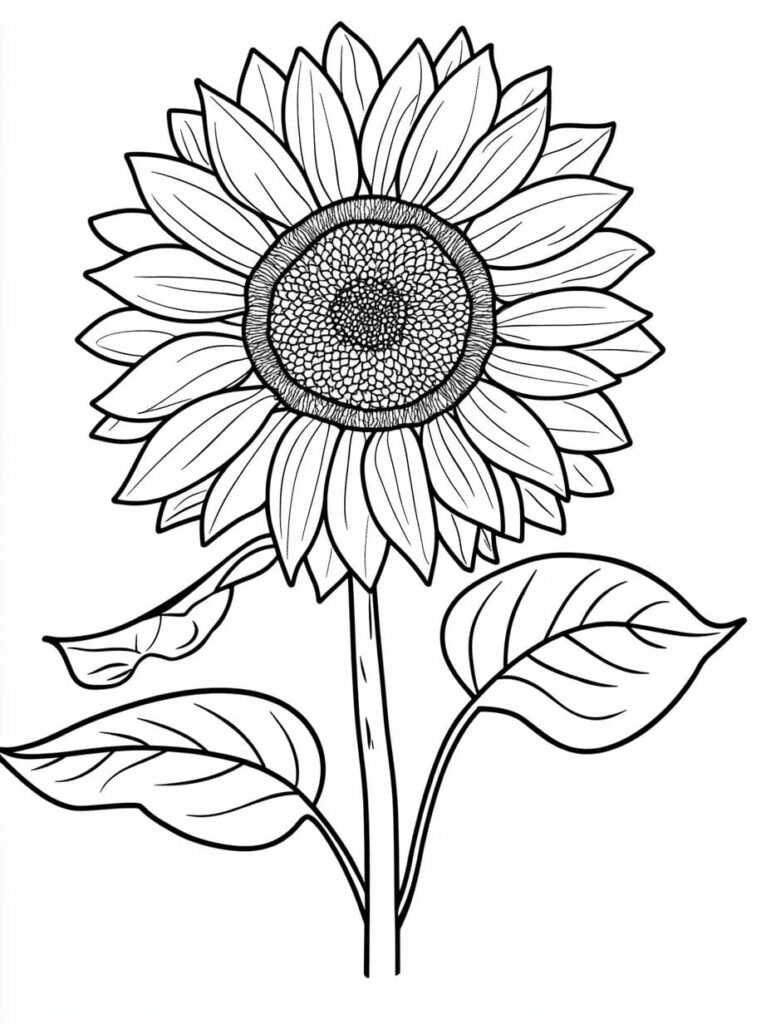 20+ free sunflower coloring pages 🌻🎨 - Coloringpagesforkids.net