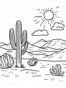 Vivid 20+ Desert Coloring Pages for Kids 🏜️🎨 - Coloringpagesforkids.net