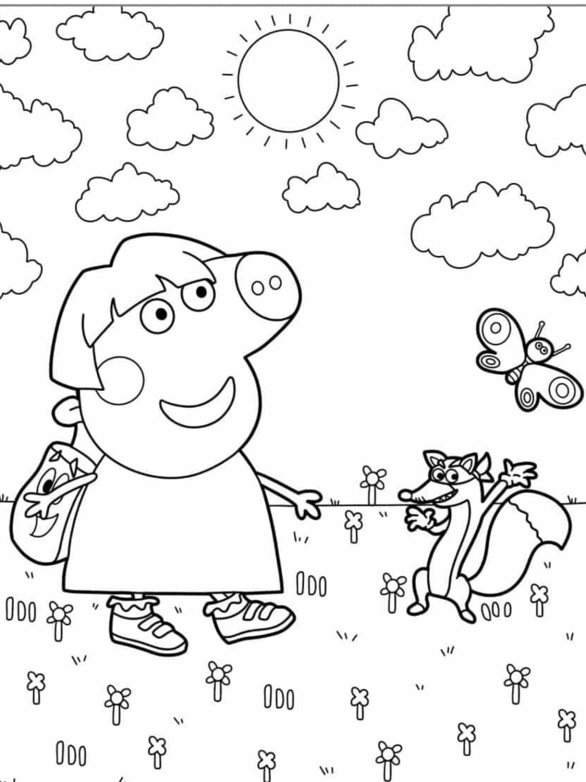 Peste 30 de pagini de colorat cu Peppa Pig, imprimabile în format PDF 🎨 ...