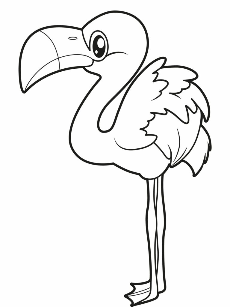 30+ free flamingo coloring pages for kids - Coloringpagesforkids.net