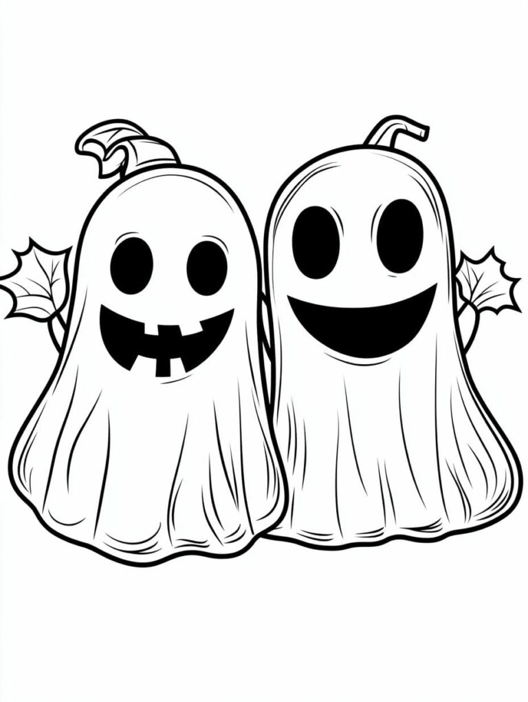 Best ghost coloring pages for halloween to print and enjoy ...