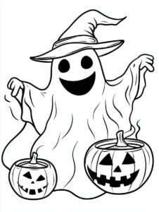 Best ghost coloring pages for halloween to print and enjoy ...