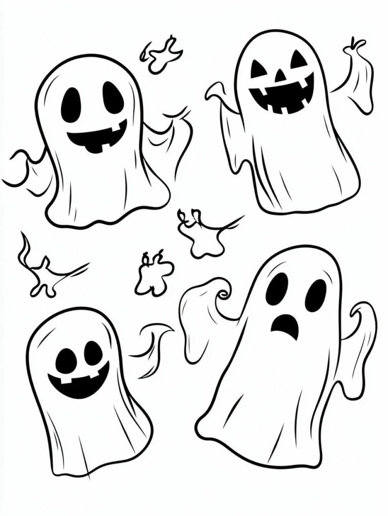 Best ghost coloring pages for halloween to print and enjoy ...