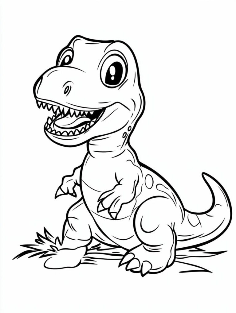 20+ T-Rex dinosaur coloring pages - Coloringpagesforkids.net