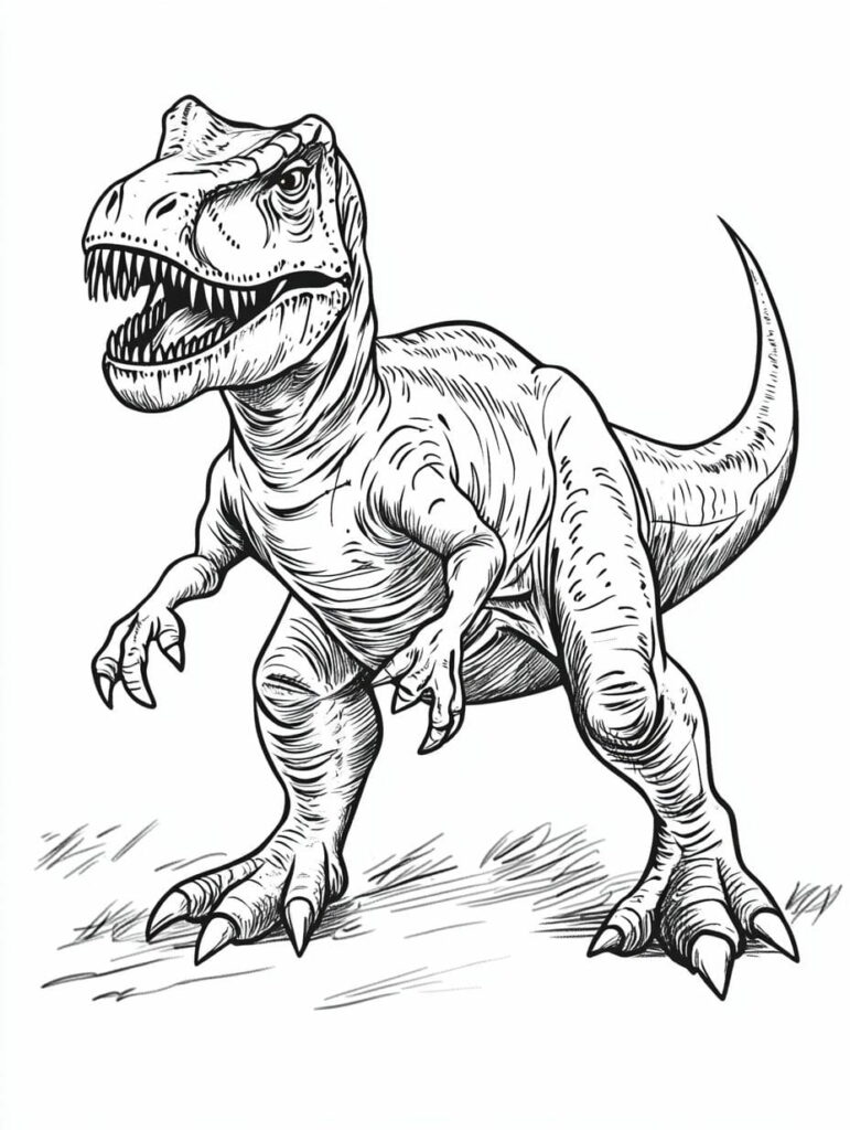 Más de 20 páginas para colorear del dinosaurio T-Rex ...