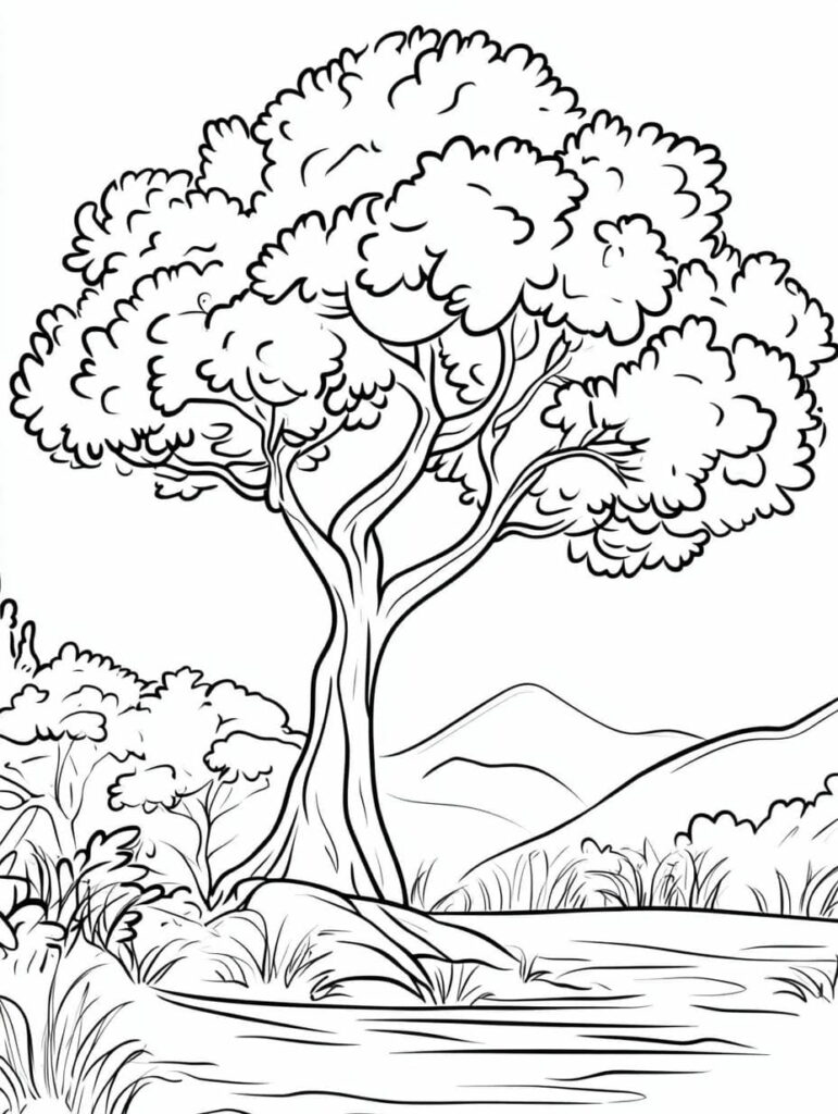 Explore cute 20+ tree coloring pages 🌳🖍️ - Coloringpagesforkids.net