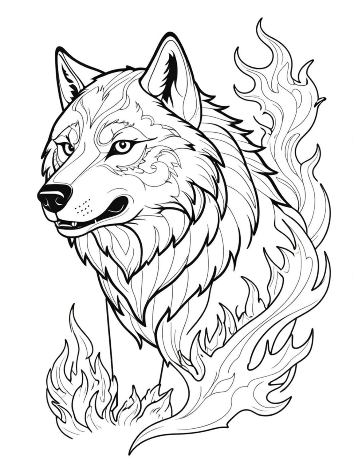 Mais de 30 páginas para colorir de lobos grátis para se divertir 🎨🐺 ...