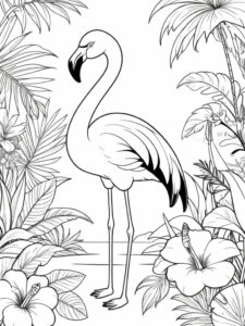 30+ free flamingo coloring pages for kids - Coloringpagesforkids.net