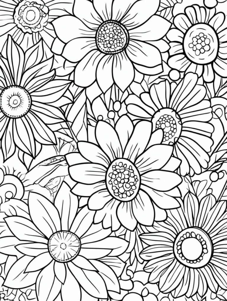 20+ halaman mewarnai bunga yang indah 🌸🖌️ - Coloringpagesforkids.net