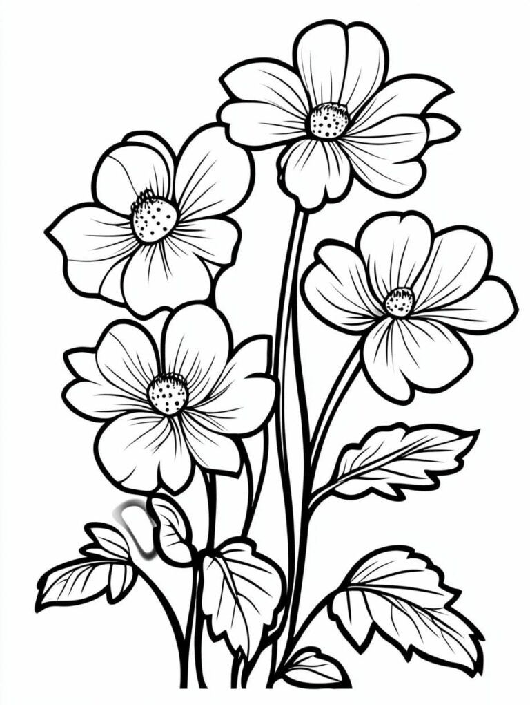 20+ halaman mewarnai bunga yang indah 🌸🖌️ - Coloringpagesforkids.net
