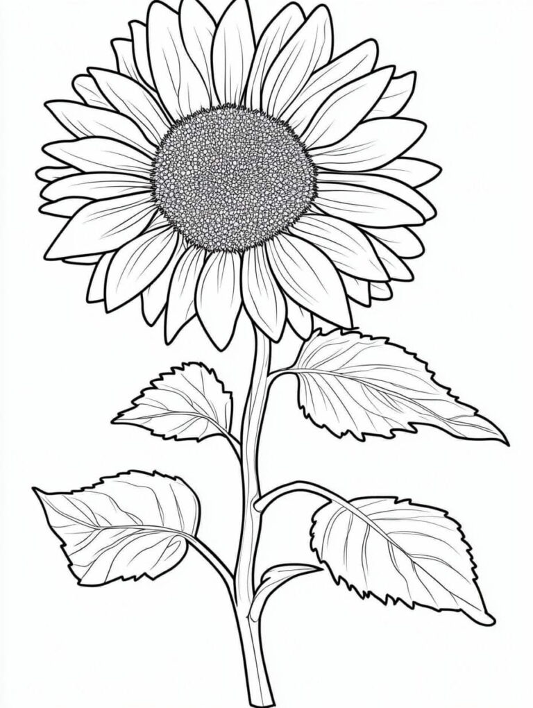 20+ free sunflower coloring pages 🌻🎨 - Coloringpagesforkids.net